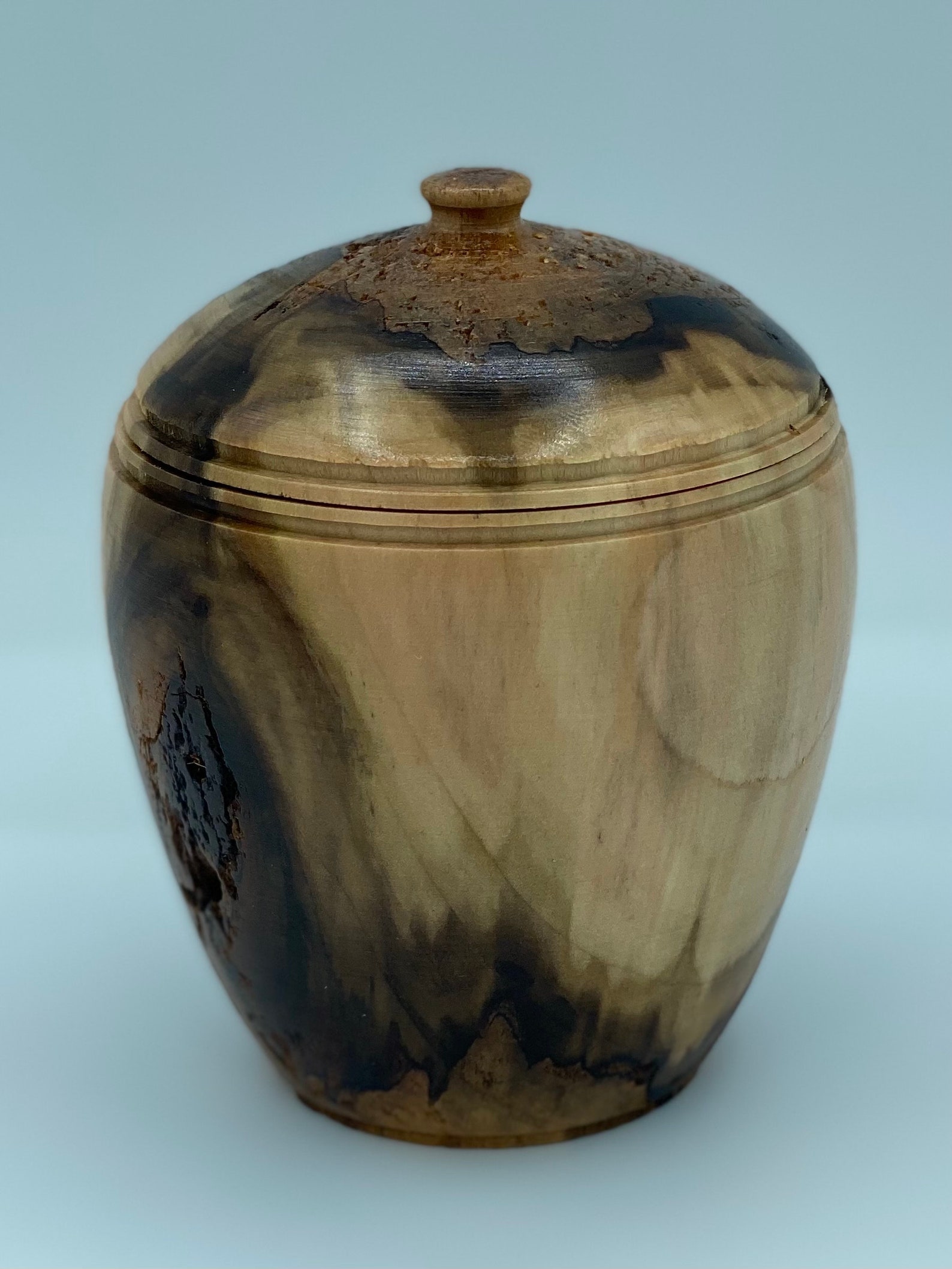 Poplar Wood Turned Handcrafted Covered Bowl of Poplar - Etsy