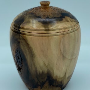 Poplar Wood Turned Handcrafted Covered Bowl of Poplar - Etsy