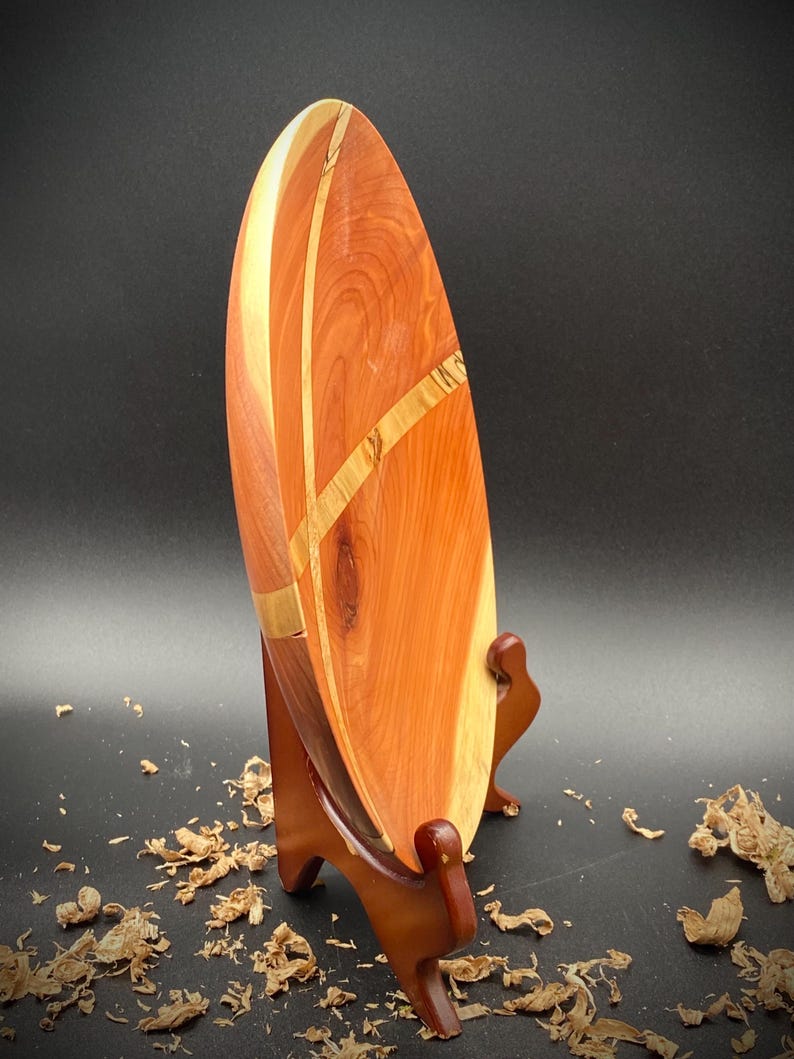 Unique Decor Wood Turned Handcrafted Decorative Platter of Segmented ...