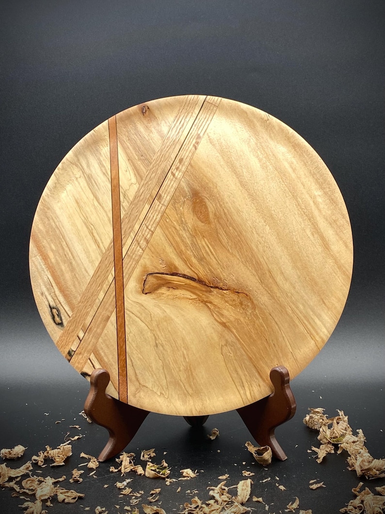 Unique Decor Wood Turned Handcrafted Decorative Platter of Segmented ...
