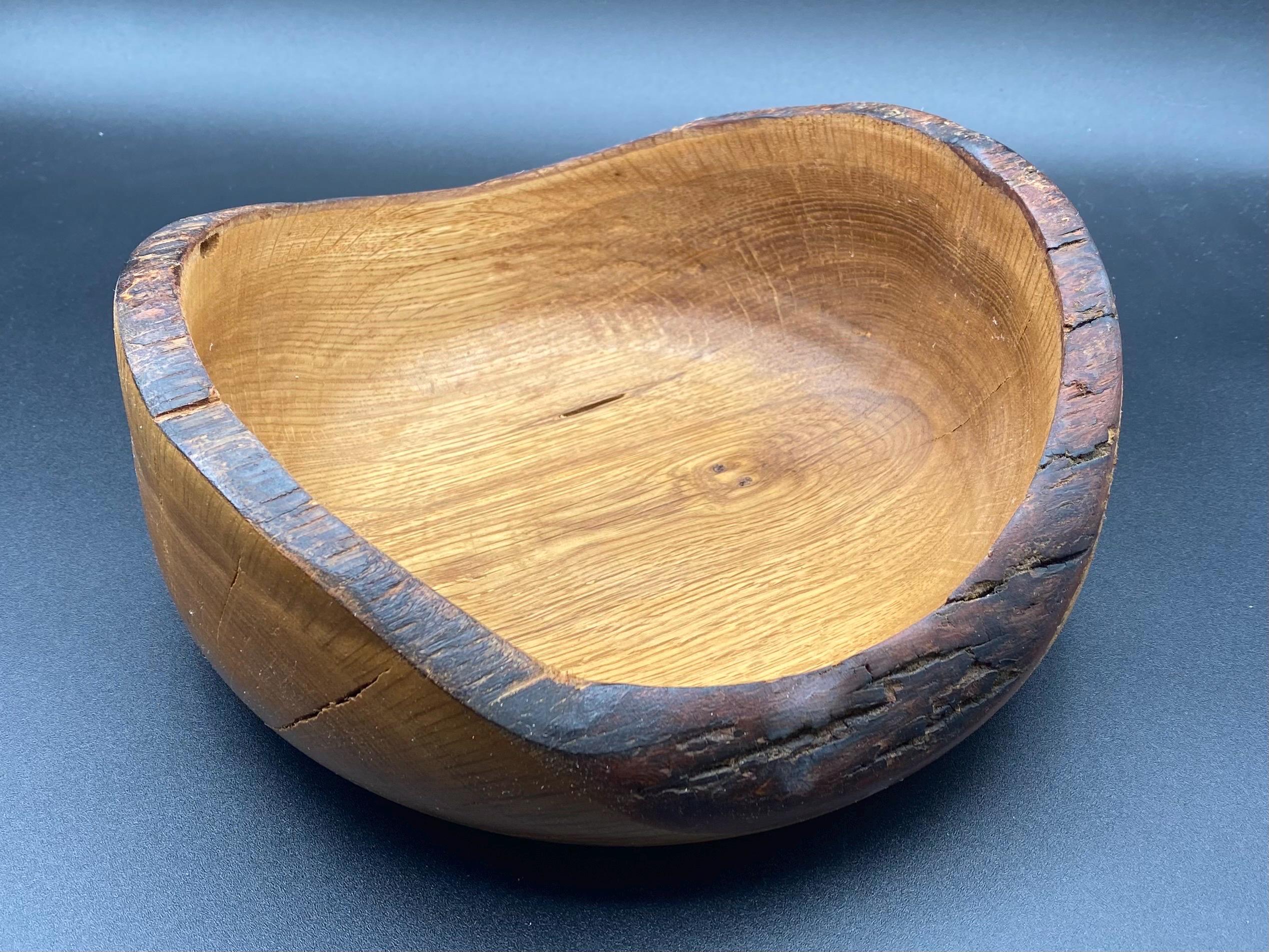 Wood Turned Handcrafted Natural Edge Decorative Bowl of Burr Oak - Etsy