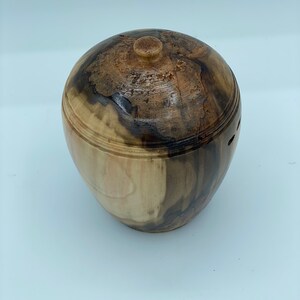 Poplar Wood Turned Handcrafted Covered Bowl of Poplar - Etsy