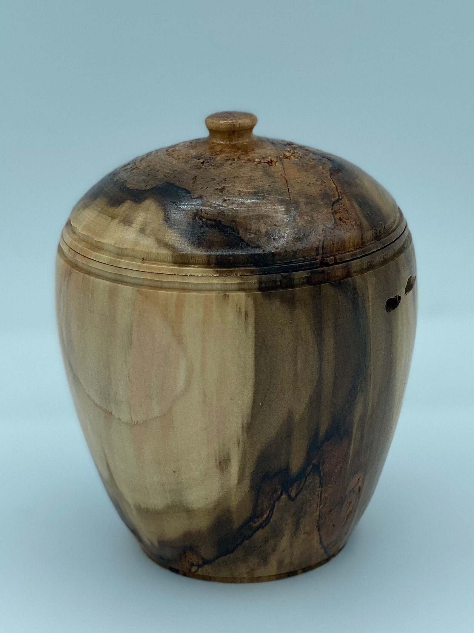 Poplar Wood Turned Handcrafted Covered Bowl of Poplar - Etsy