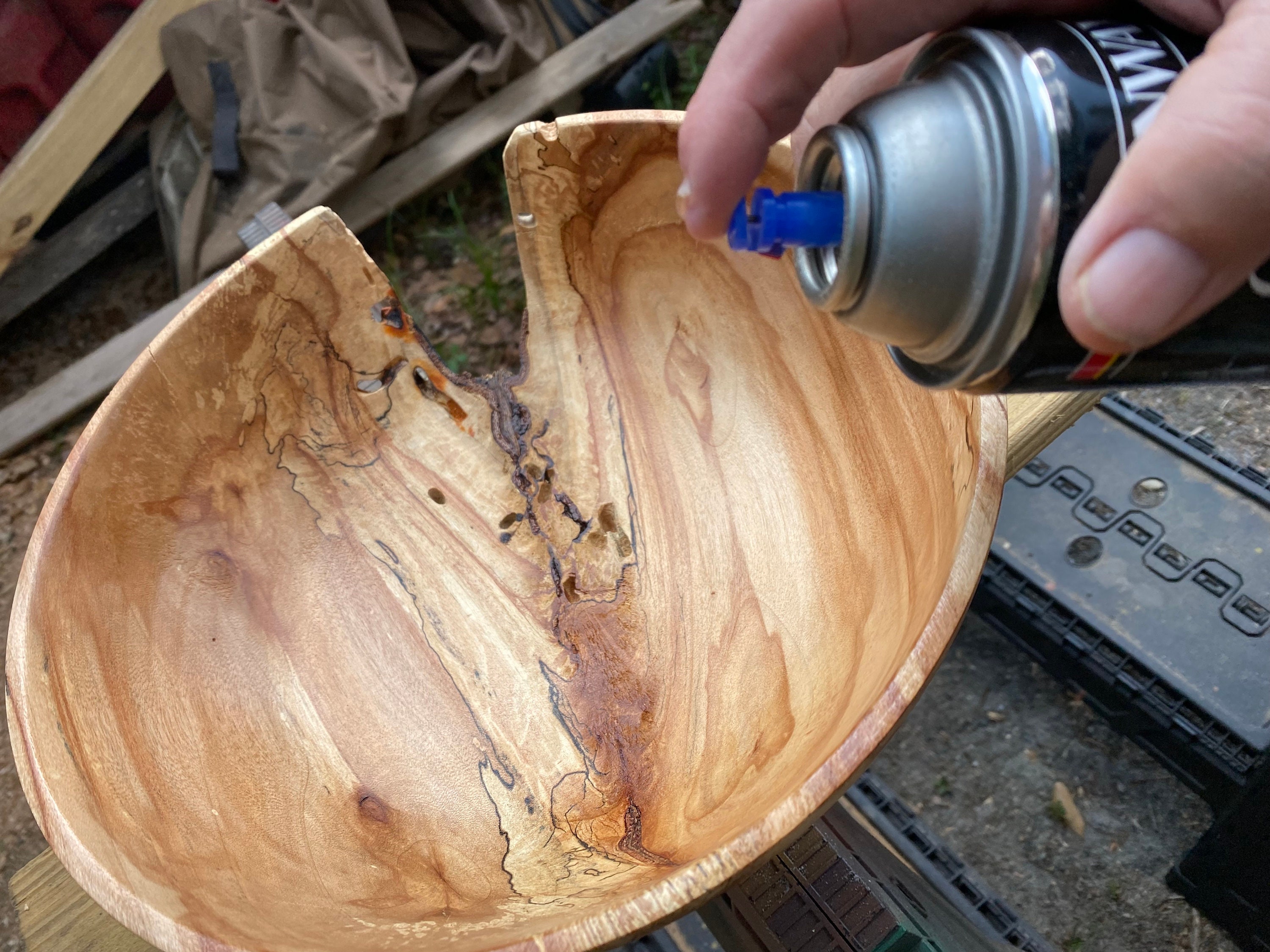 Wood Turned Handcrafted Large Decorative Bowl From River Birch With ...