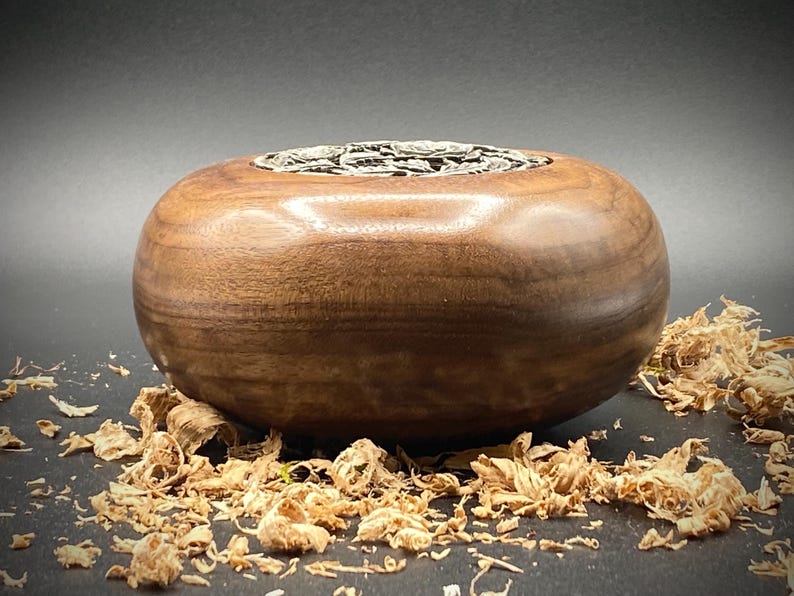 Potpourri Vessel Wood Turned Handcrafted Decorative Potpourri Pot From ...