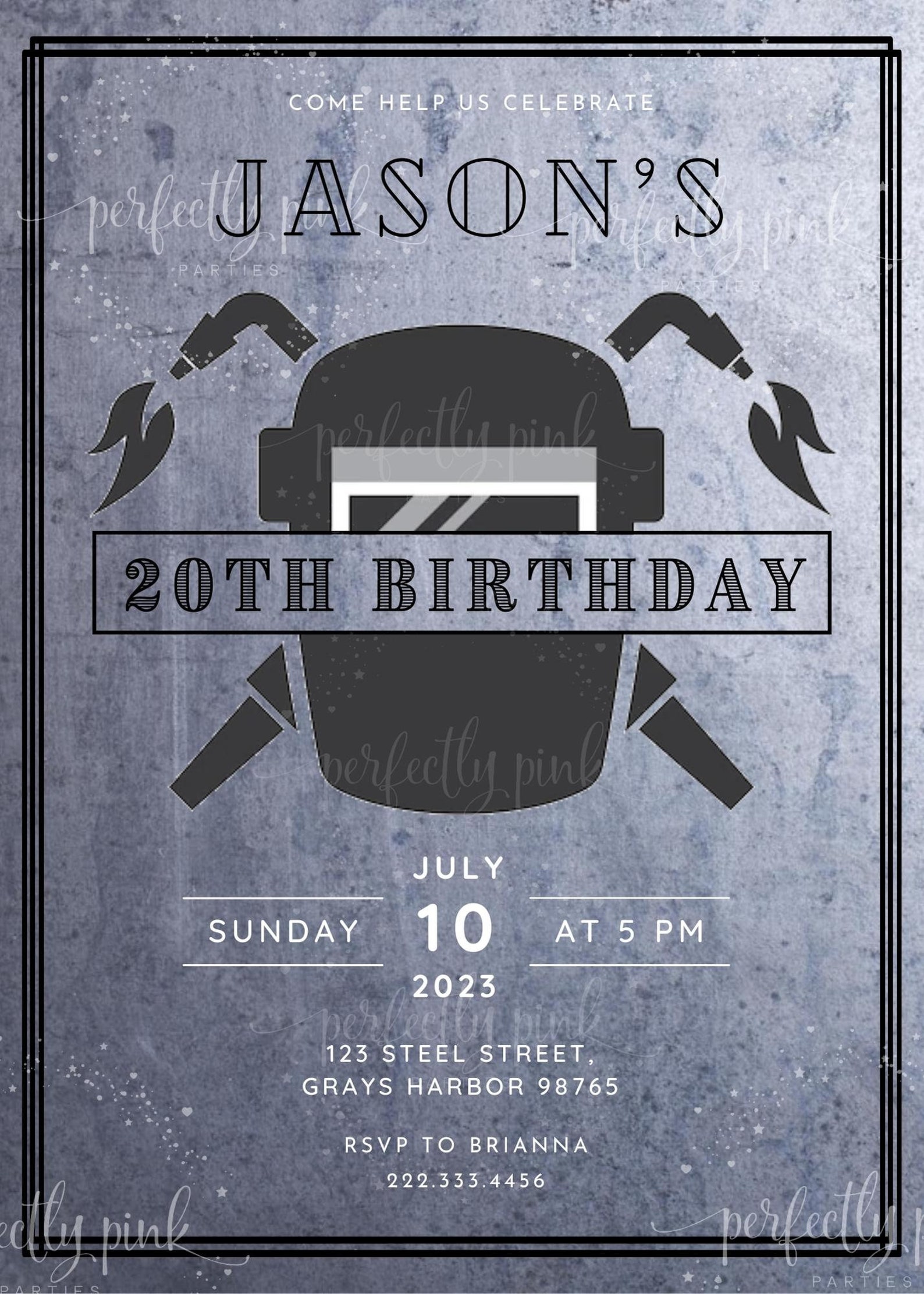 Welder Birthday Invitation Topping Our Journeyman Welder Retirement ...