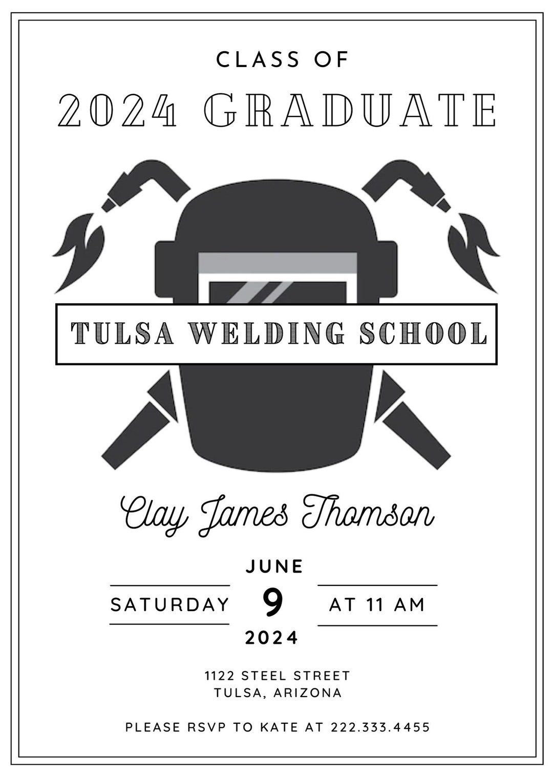 Welder Graduation Invitation Topping Our Journeyman Welder Retirement ...