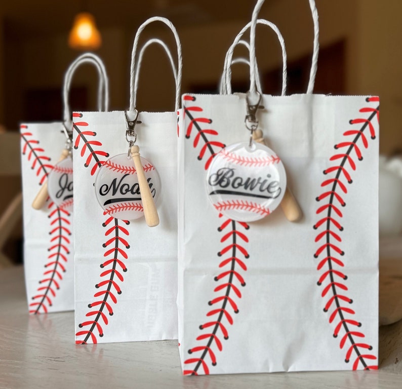 Personalized RESIN & ACRYLIC Baseball Name Tag and Bag for Bag Gifts ...