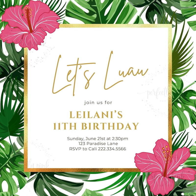 Hawaiian Invitation - Etsy