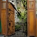 Hummingbird Metal Gate With Wood Frame | Wrought Iron Garden Gate 4'x4 ...
