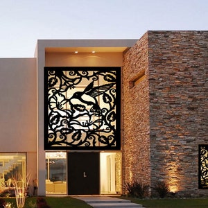 Metal Hummingbird Decorative Panel | Garden Gate Insert | Railing or ...