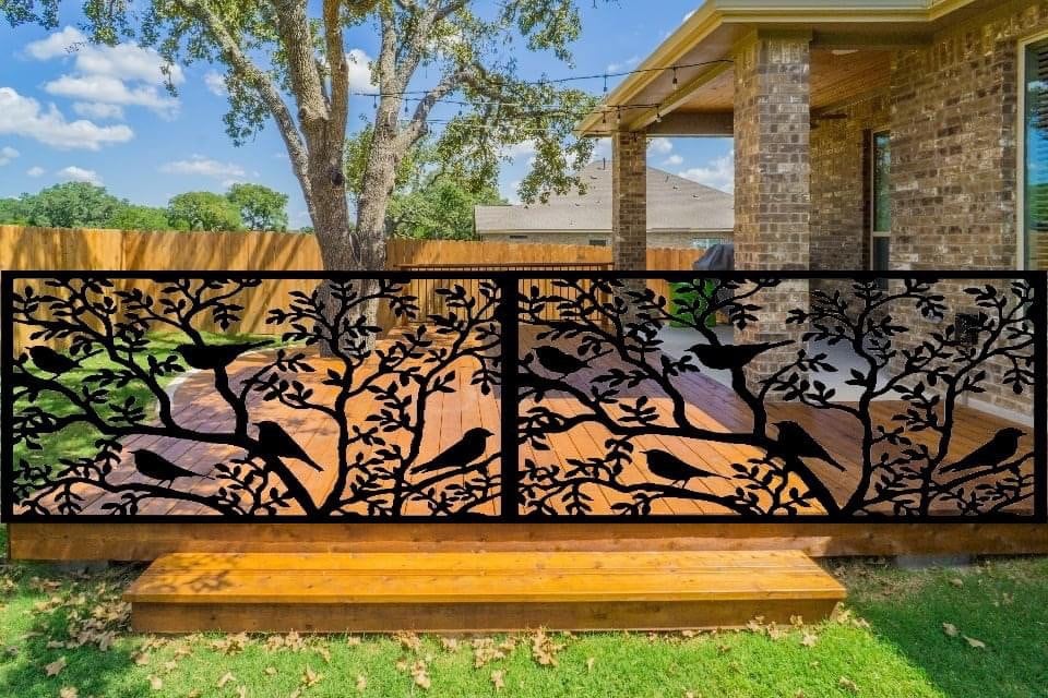 Metal Decorative Panel Garden Fence Art Outdoor Laser Cut | Etsy