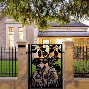 Decorative Butterfly Garden Gate | Durable Steel Pedestrian Entry - Etsy