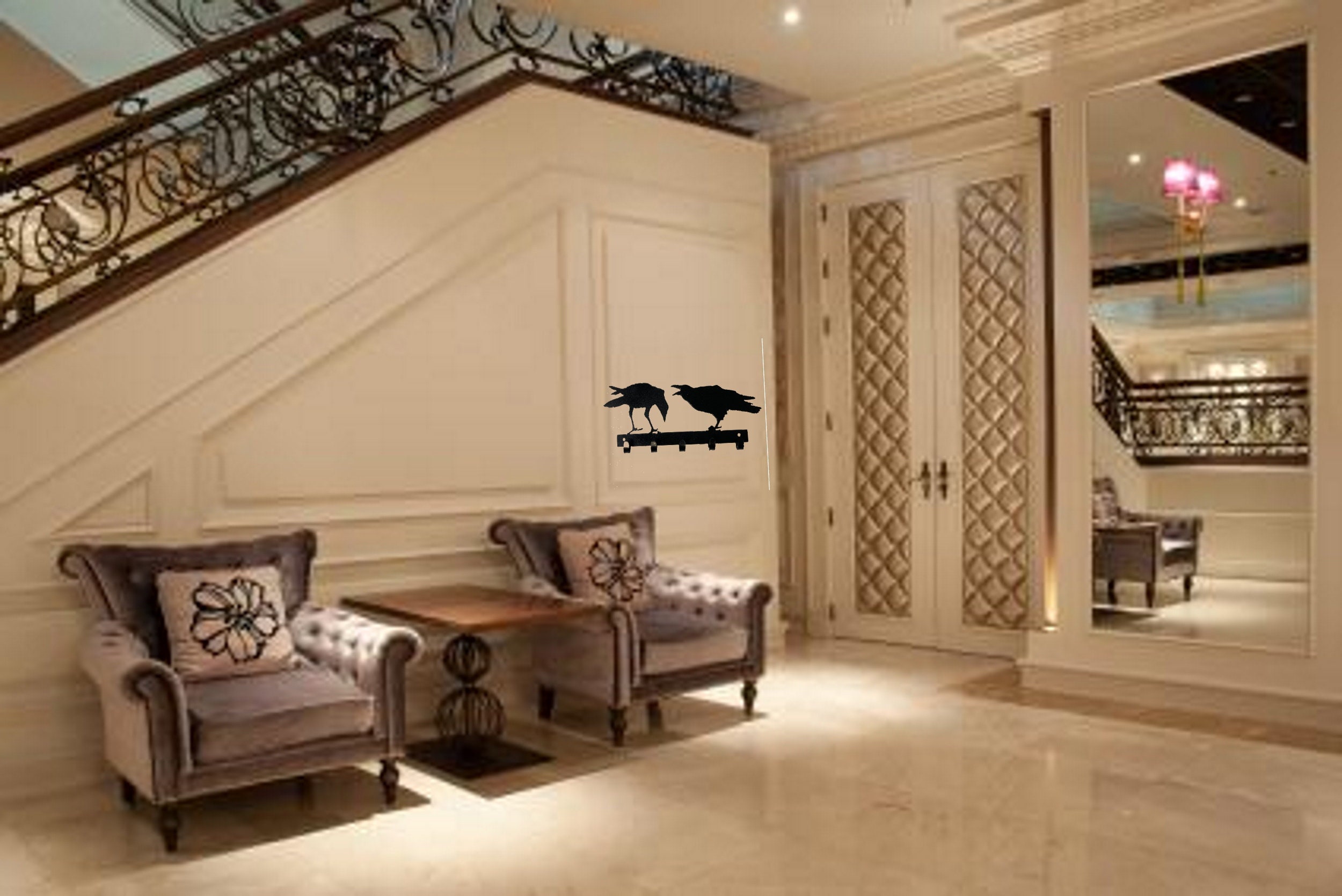 Crow Key Holder Key Hanger Key Rack Metal Key Rack - Etsy