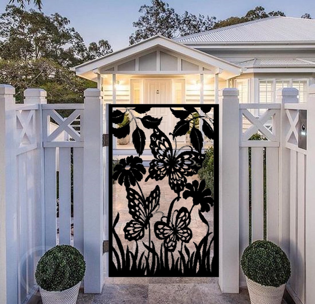 Butterfly Entry Gate | Garden Metal Gate | Decorative Pedestrian Gate ...