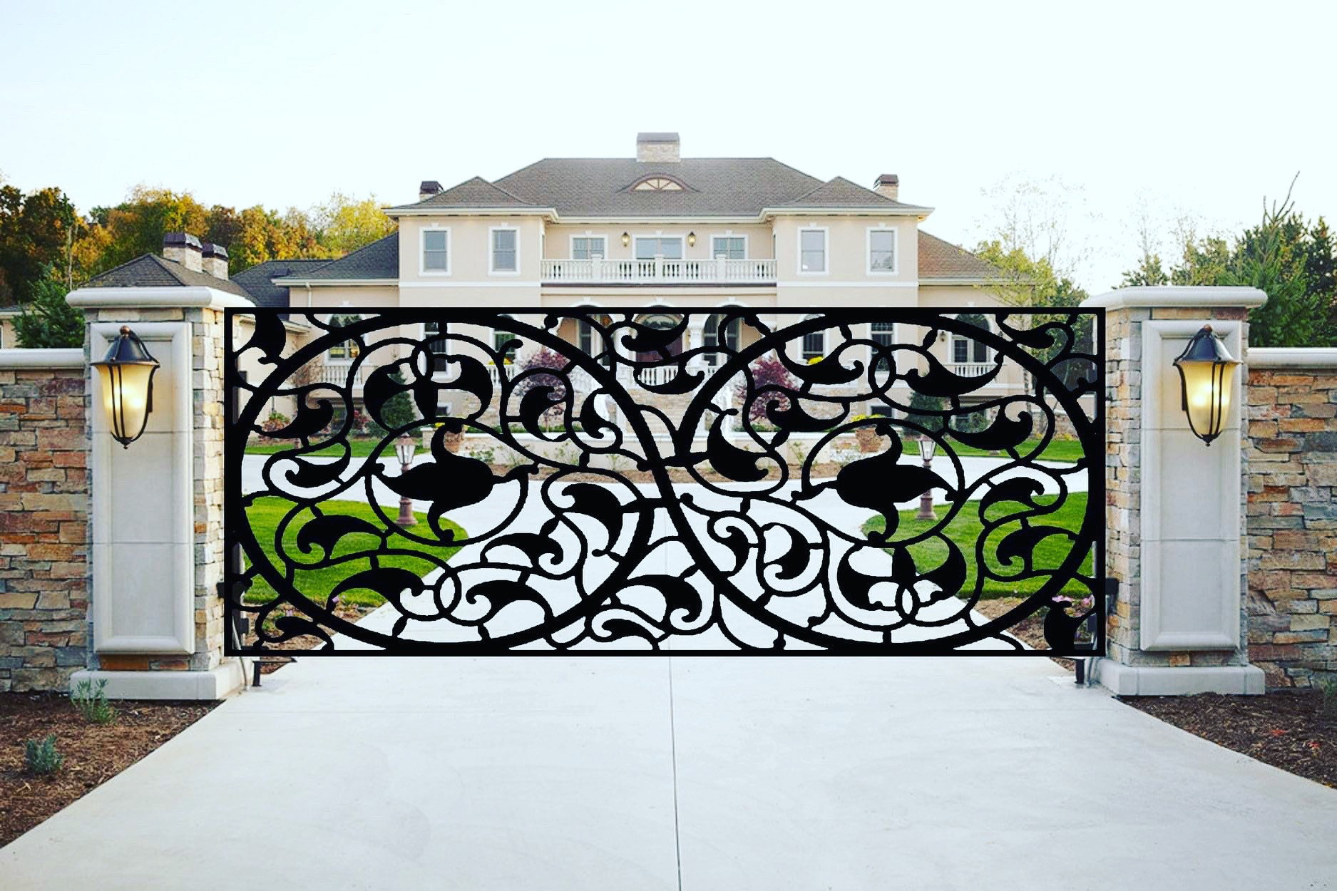 Entrance Modern Metal Gate HSS Metal Frame Metal Security and Main Gates Etsy