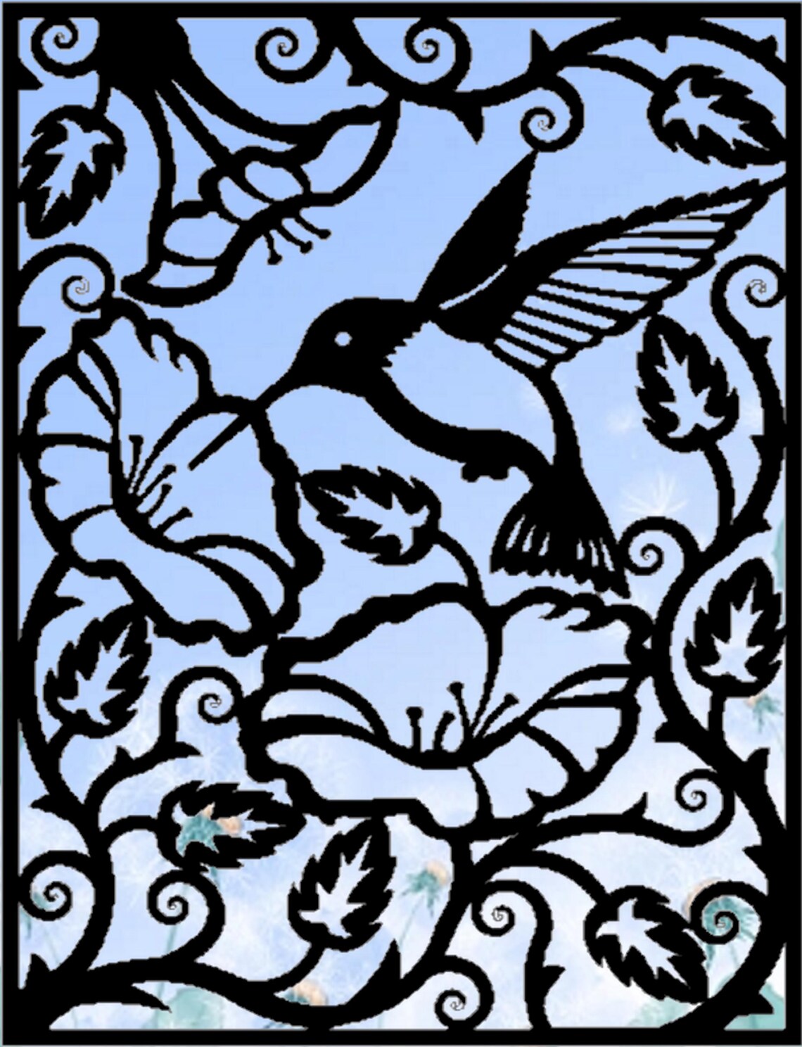 Hummingbird Metal Screen Panel / Outdoor Privacy Screen / Steel Wall ...