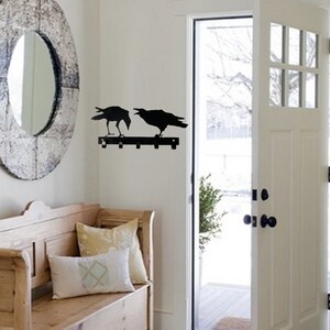 Crow Key Holder | Key Hanger | Key Rack | Metal Key Rack | Crow 10”x5 ...