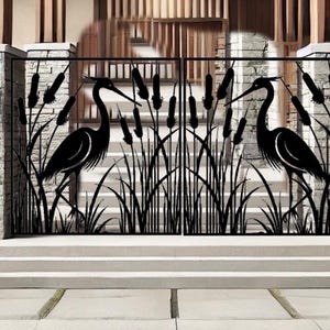Blue Heron Screen | Metal Garden Screen | Screen for Yard | Privacy ...