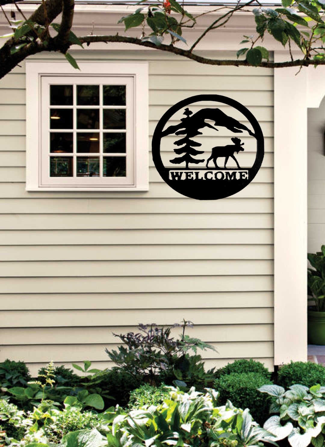 Moose Welcome Sign/ Metal Wall Art Moose/ Moose Wall Art/ Moose for ...