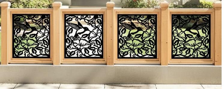 Metal Hummingbird Decorative Panel | Garden Gate Insert | Railing or ...