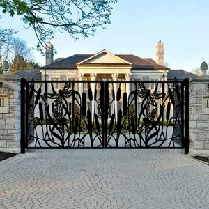Metal Art Entry Gate: Decorative Steel Garden Gate - Etsy