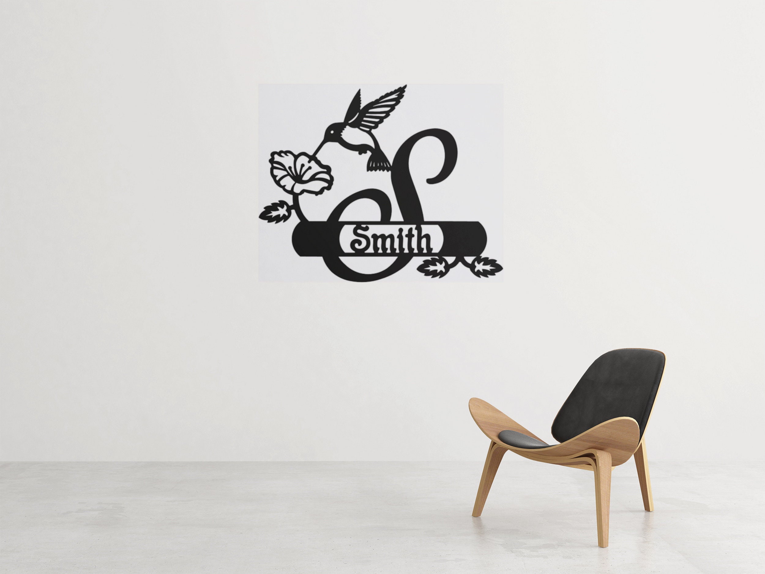 Hummingbird Monogram metal sign /Hummingbird Metal Sign | Etsy