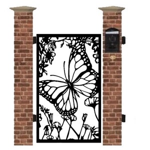 Decorative Butterfly Gate | Custom Garden Metal Gate | Modern ...
