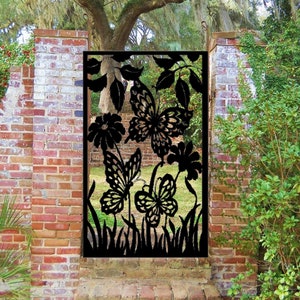 Decorative Butterfly Garden Gate | Durable Steel Pedestrian Entry - Etsy