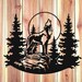 Metal Wall Art I Metal Wolf Decor I Tree Mountain Wolf Family - Etsy