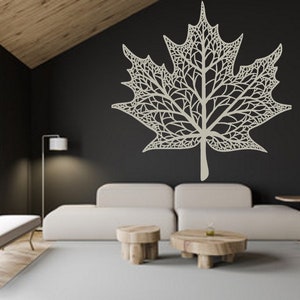 Maple Metal Leaf Wall Art | Modern Home Metal Wall Decor | Metal Wall ...