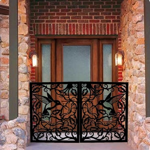 Hummingbird Entry Gate | Garden Metal Gate | Decorative Pedestrian Gate ...