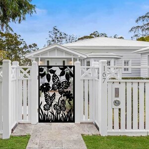 Decorative Butterfly Garden Gate | Durable Steel Pedestrian Entry - Etsy