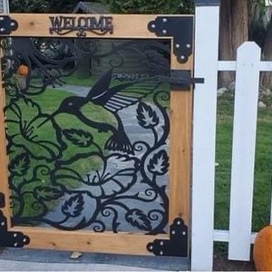 Hummingbird Metal Gate, Made With Wood Frame - Etsy