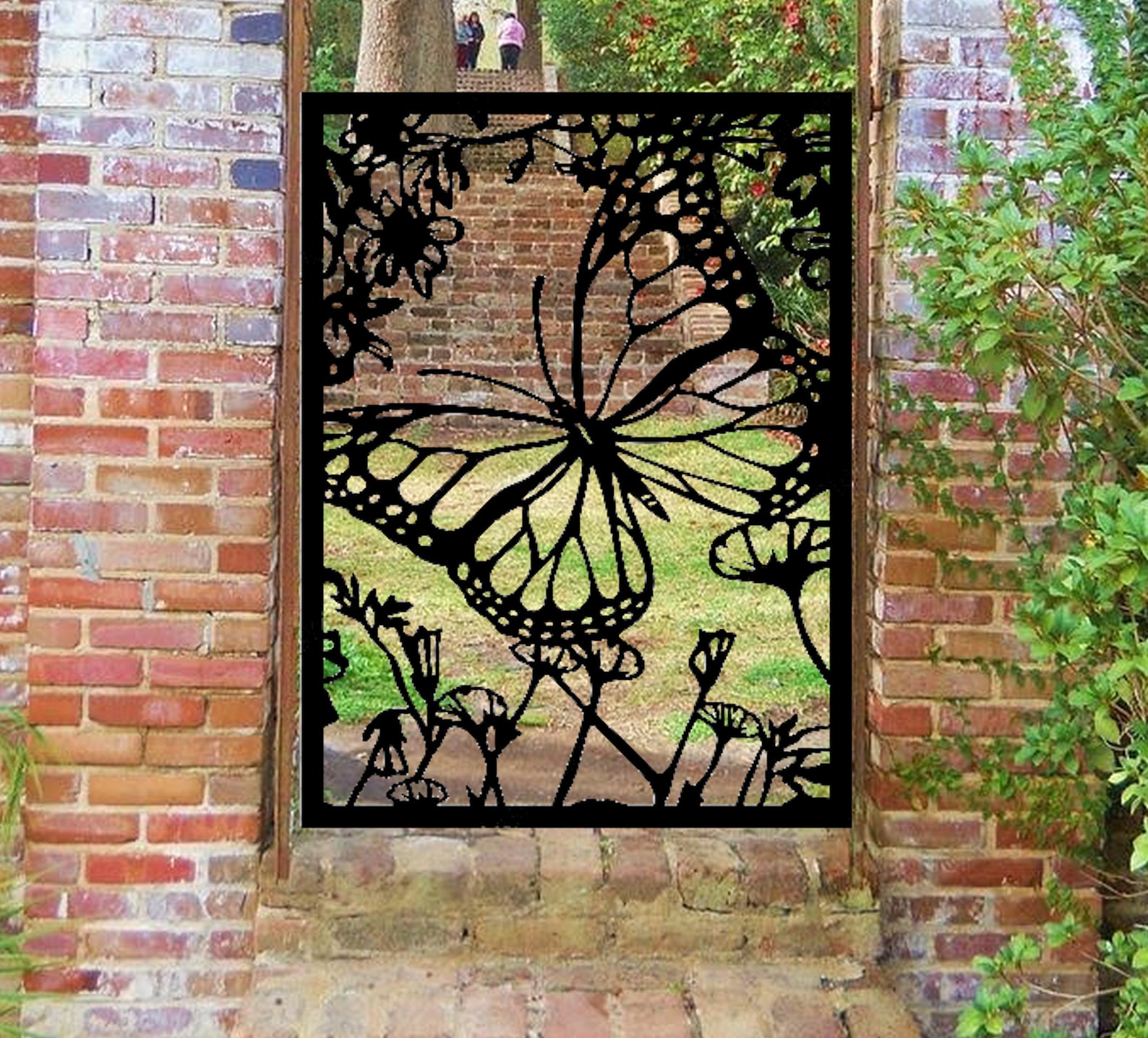 Decorative Butterfly Gate | Custom Garden Metal Gate | Modern ...