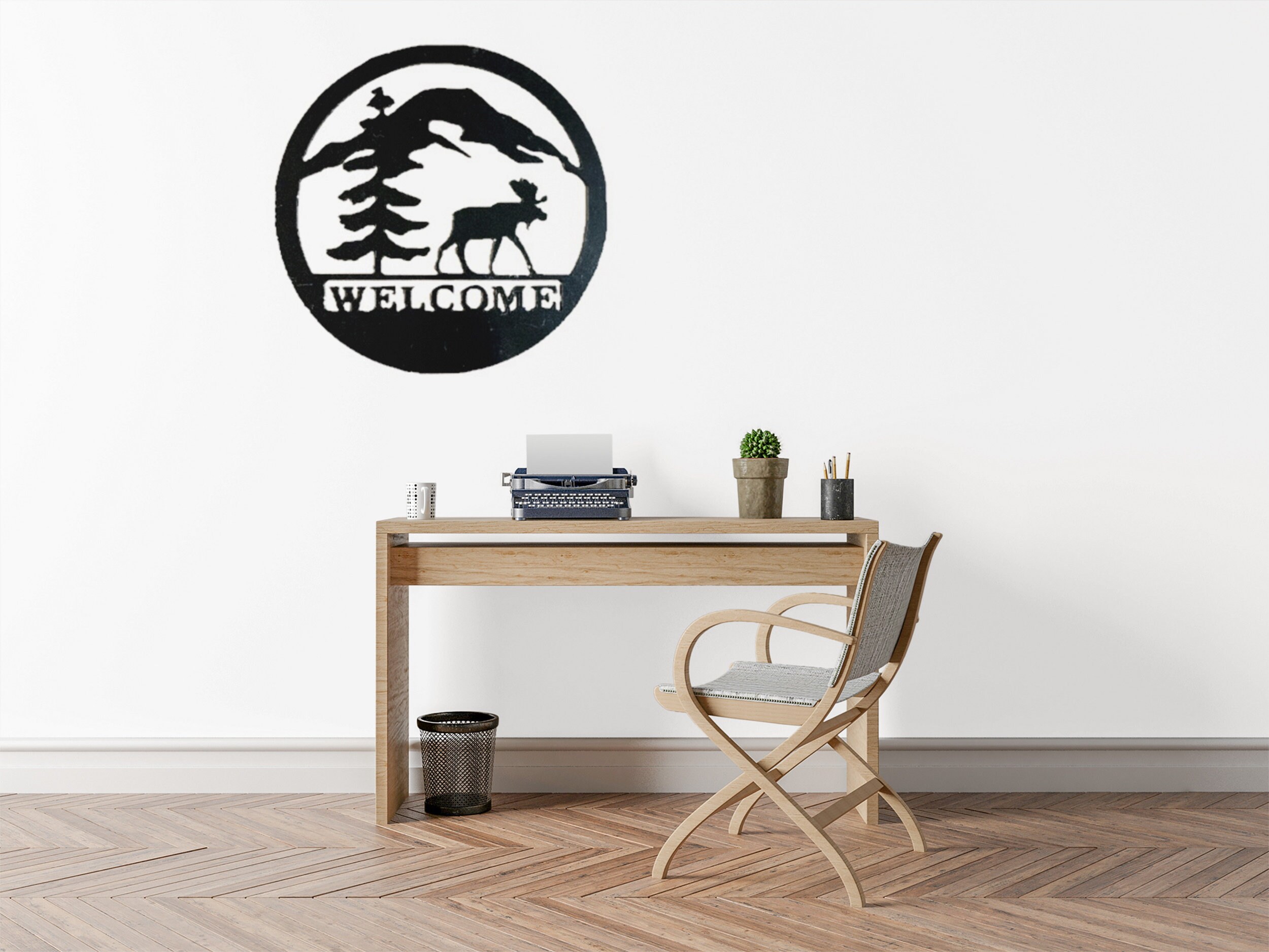 Moose Welcome Sign/ Metal Wall Art Moose/ Moose Wall Art/ | Etsy