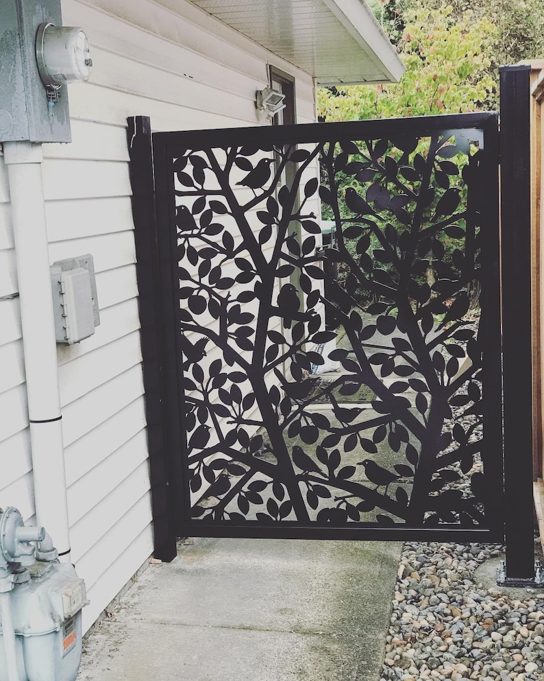 Metal I Wood Garden Gate Pedestrian Walk Thru Entry Gate - Etsy