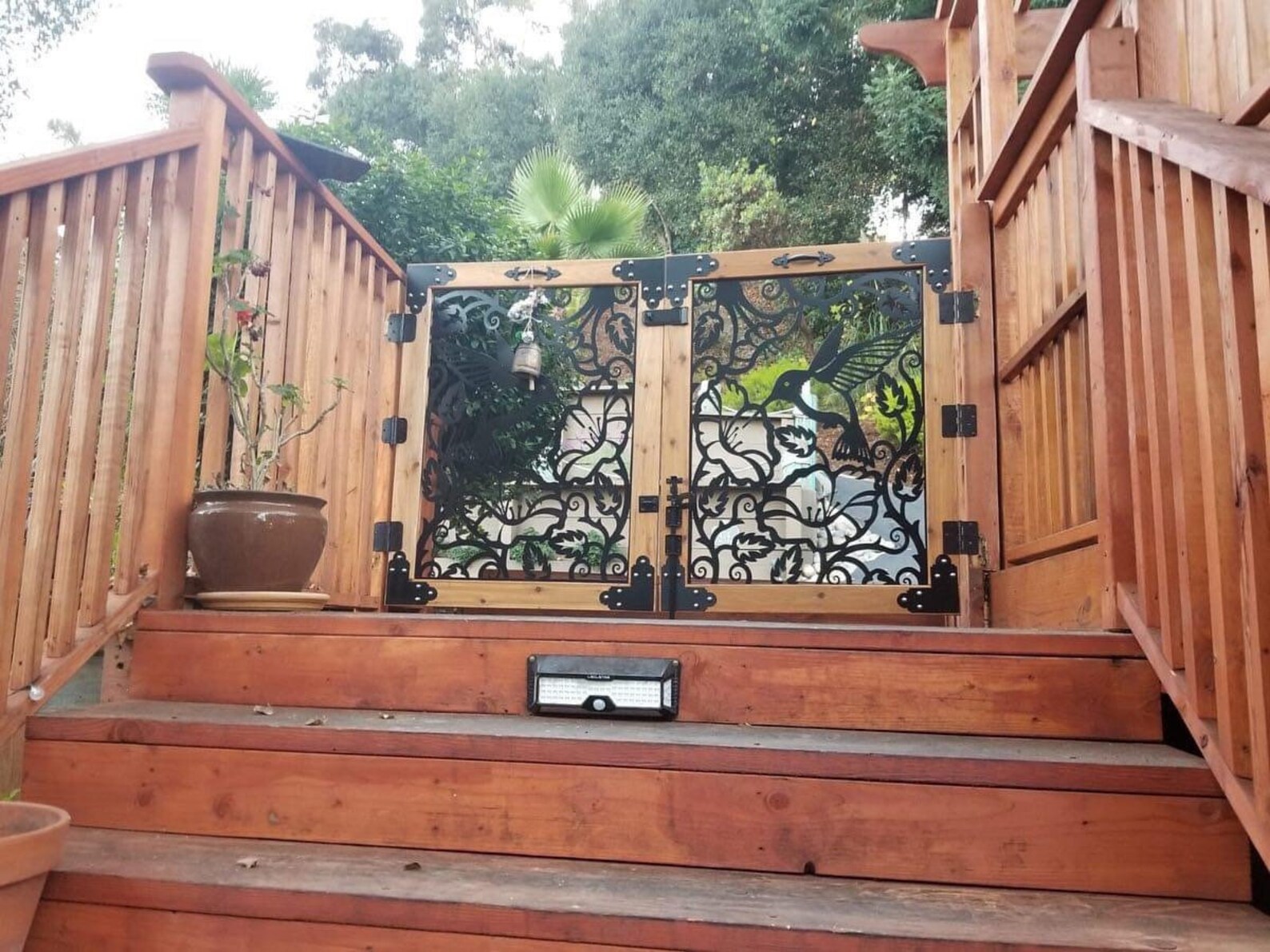 Humming Bird Metal Panel Wood or Metal Frame Gates Garden - Etsy