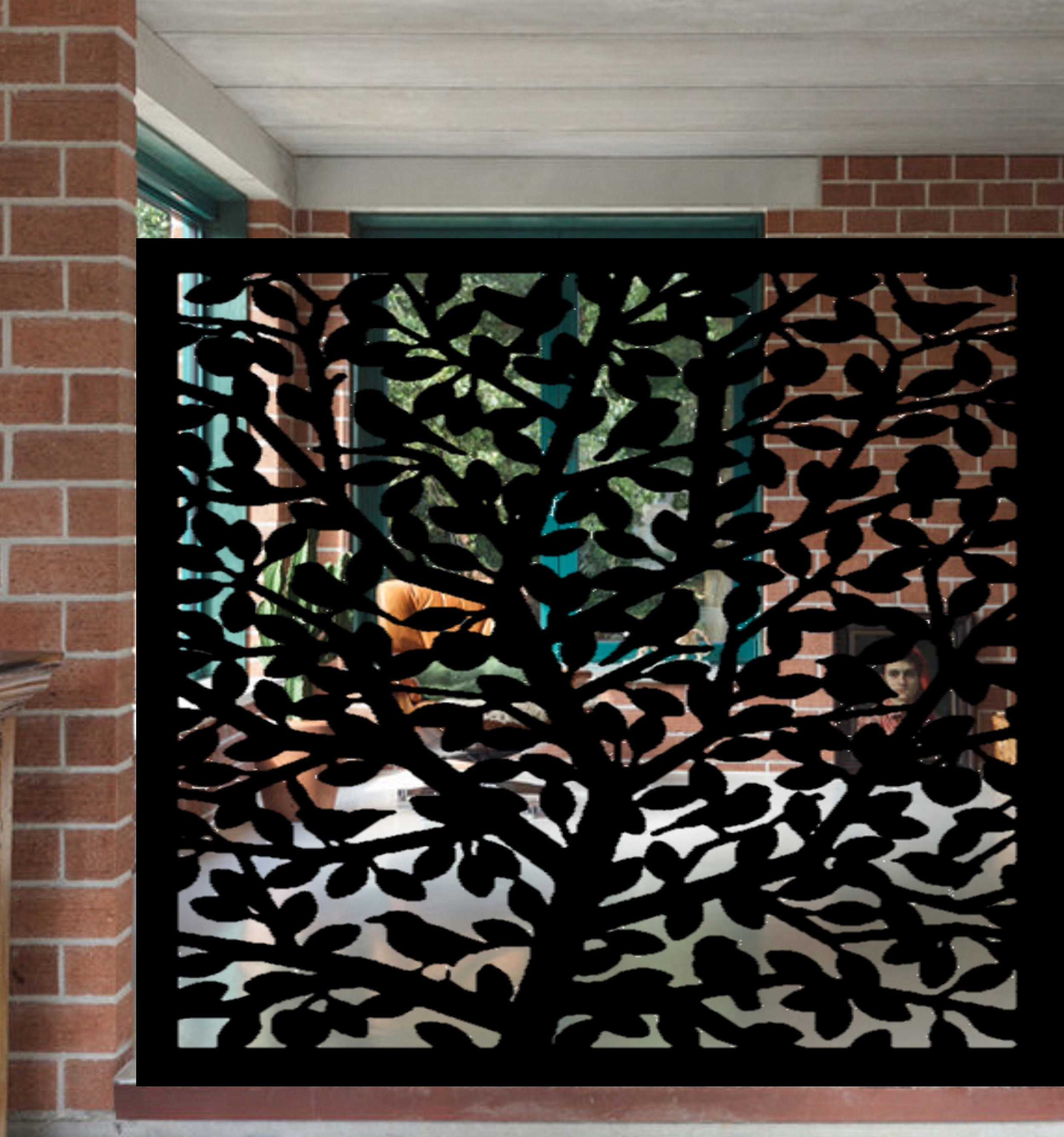 Metal Panel Metal Privacy Screen with Birds Custom Design | Etsy