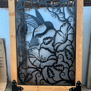 Hummingbird Metal Gate, Made With Wood Frame - Etsy