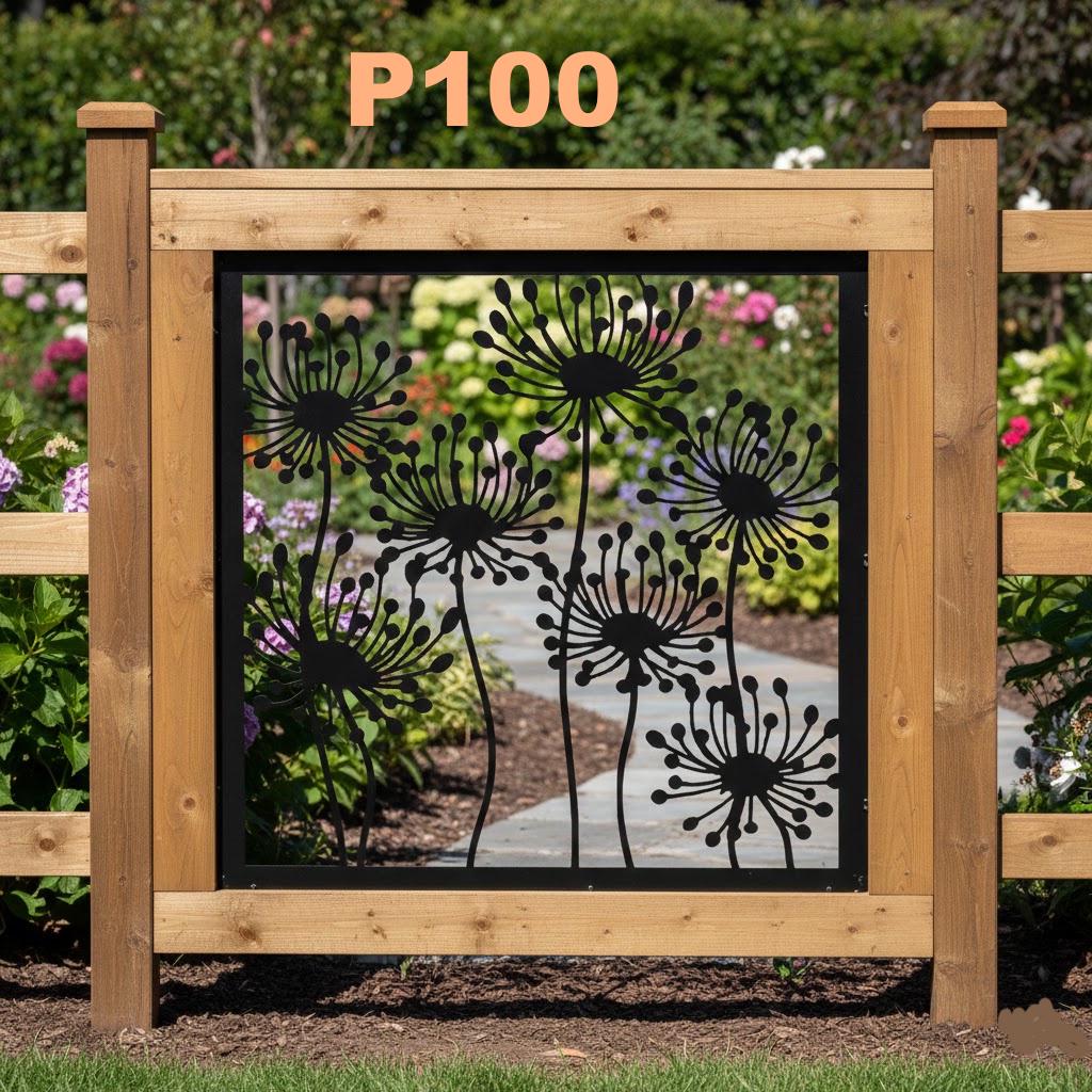 Floral Metal Privacy Screen: Decorative Garden Panel Art - Etsy