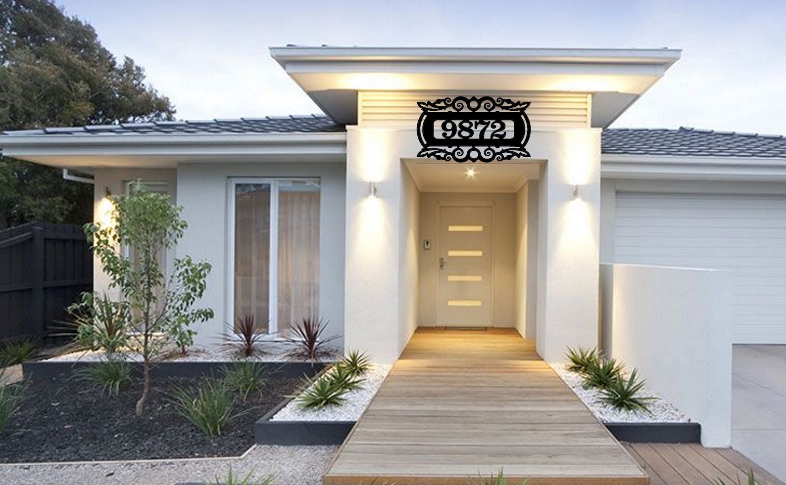 Fancy House Address Plaque House Address Numbers Sign - Etsy