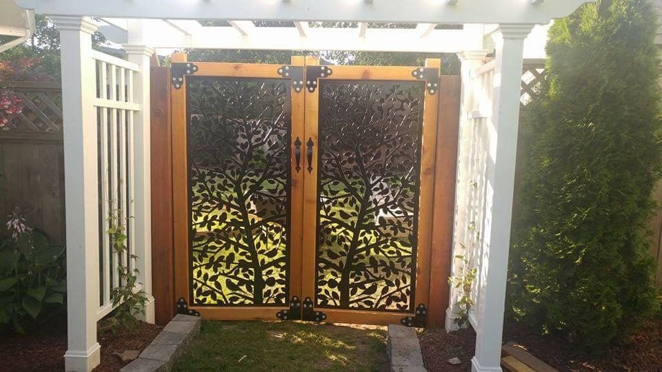 Entry Metal Gate Backyard Entry Gate Decorative Metal | Etsy