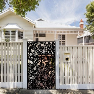 Metal Garden Gate | Steel Privacy Panel | Custom Outdoor Yard Gate ...