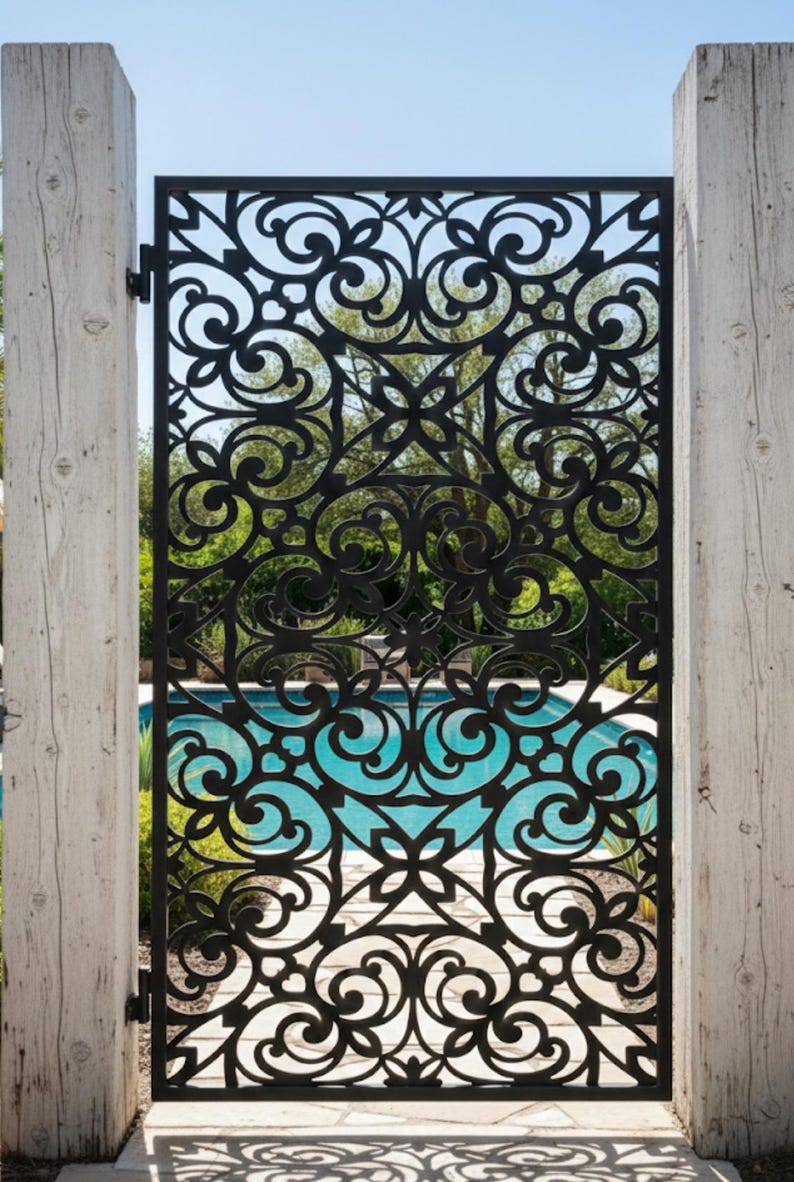 Custom Metal Garden Gate | Steel Laser & CNC Plasma Decorative Outdoor ...