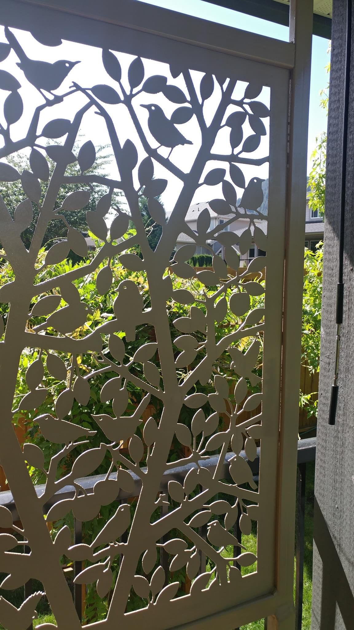Metal Privacy Fencing Panel 48'x52'' With Tubings Around Panel, Legs ...