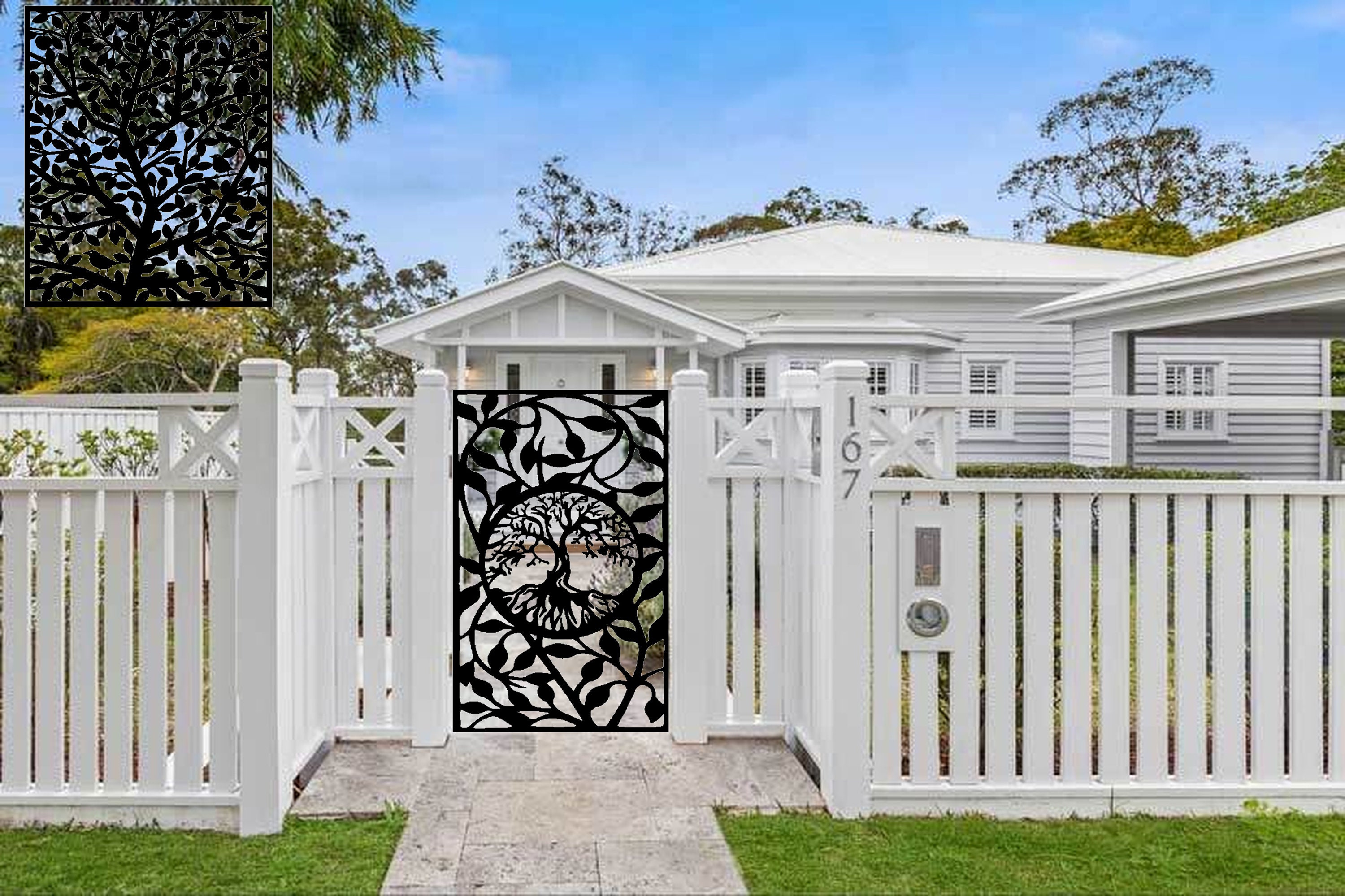 Custom Metal Garden Gate: Tree of Life Design - Etsy