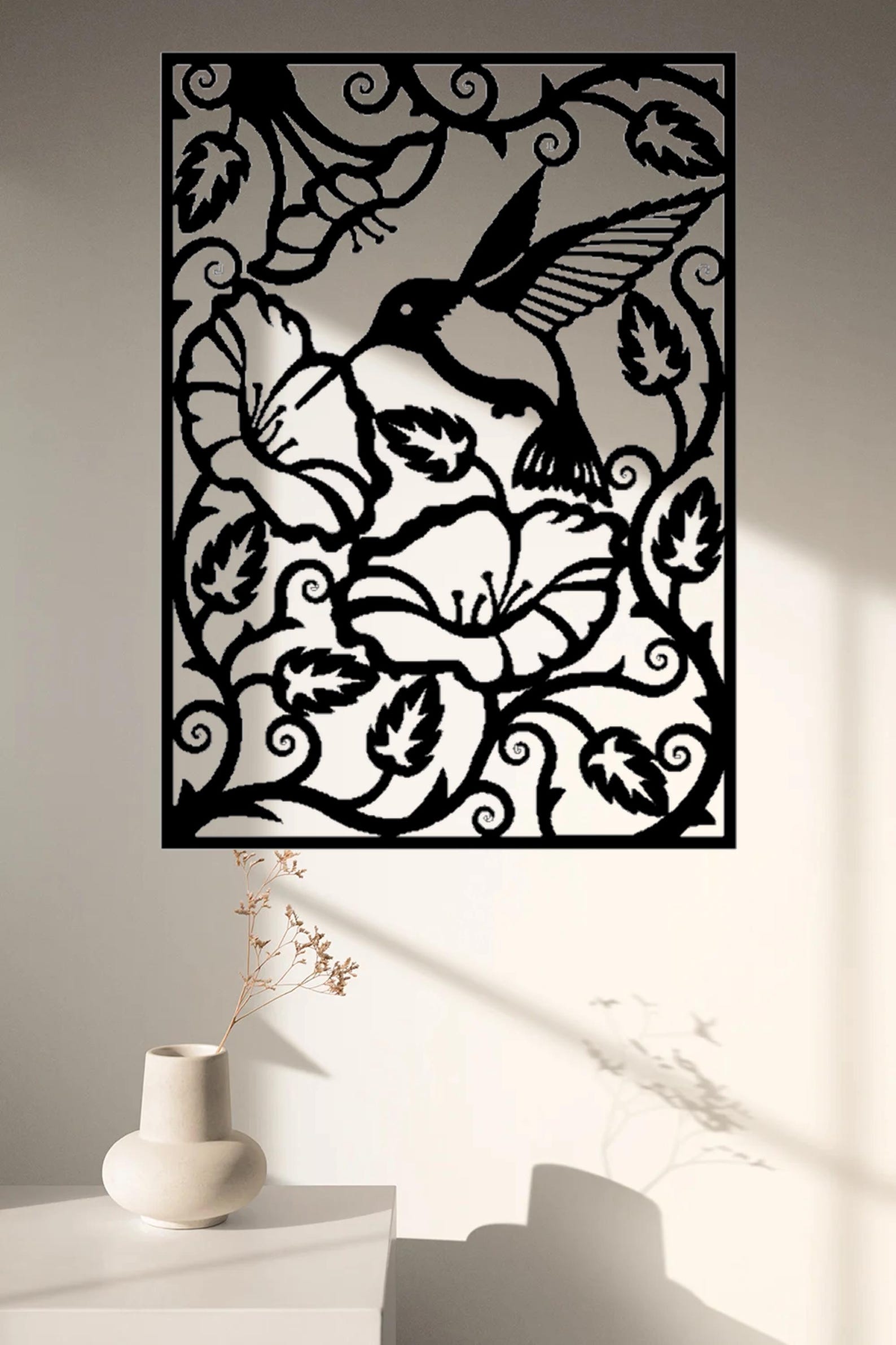 Hummingbird Metal Screen Panel / Outdoor Privacy Screen / Steel Wall ...