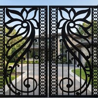 Unique Solid Lines Design Driveway Gate | Custom Metal Entrance Gate ...