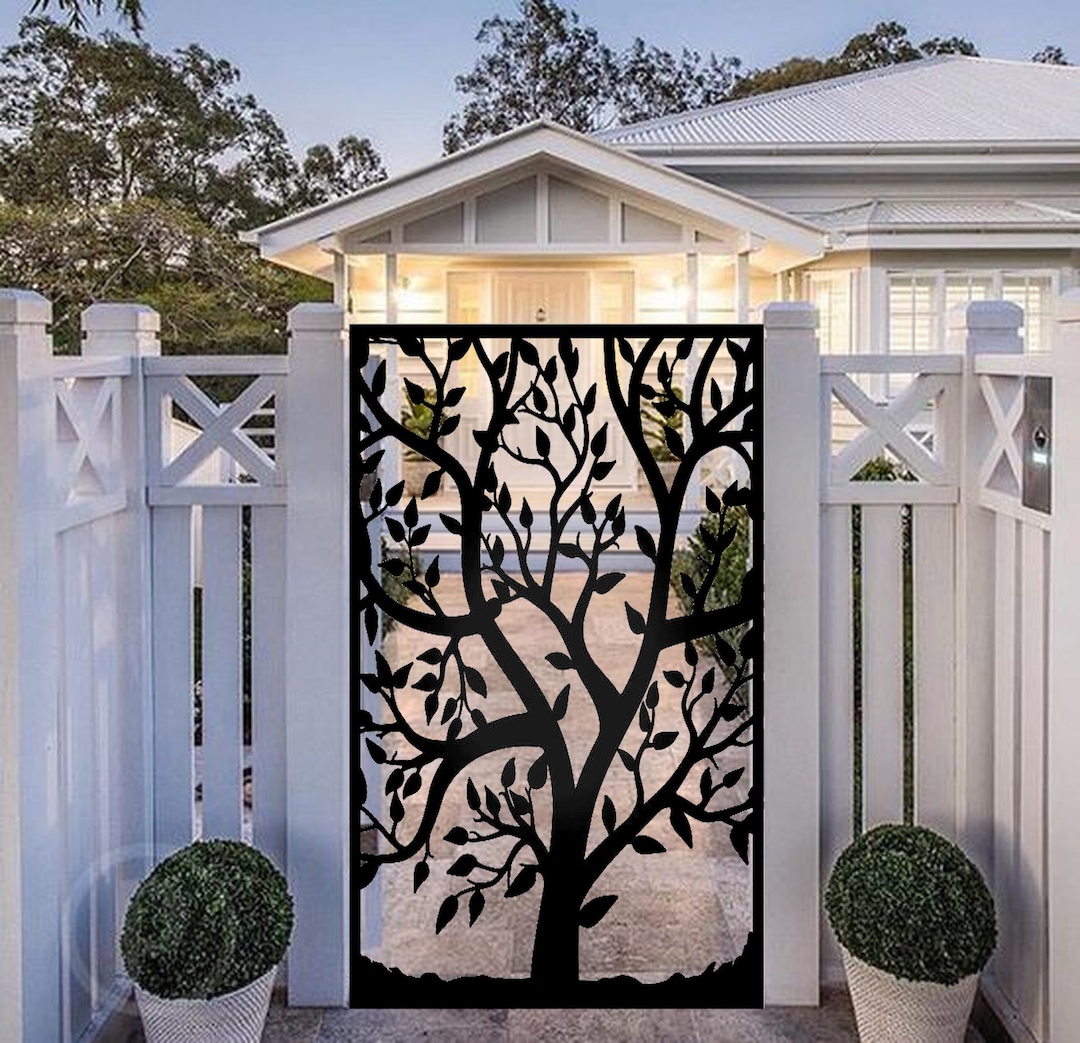 Tree Gate | Decorative Steel Gate | Garden Fence Door Model #MG136 - Etsy